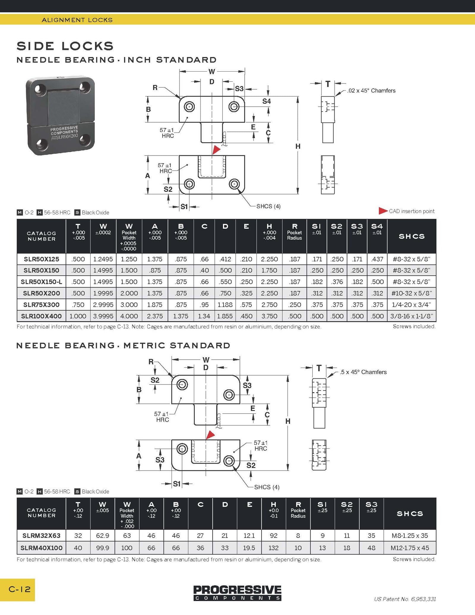Needle Bearing Side Locks
