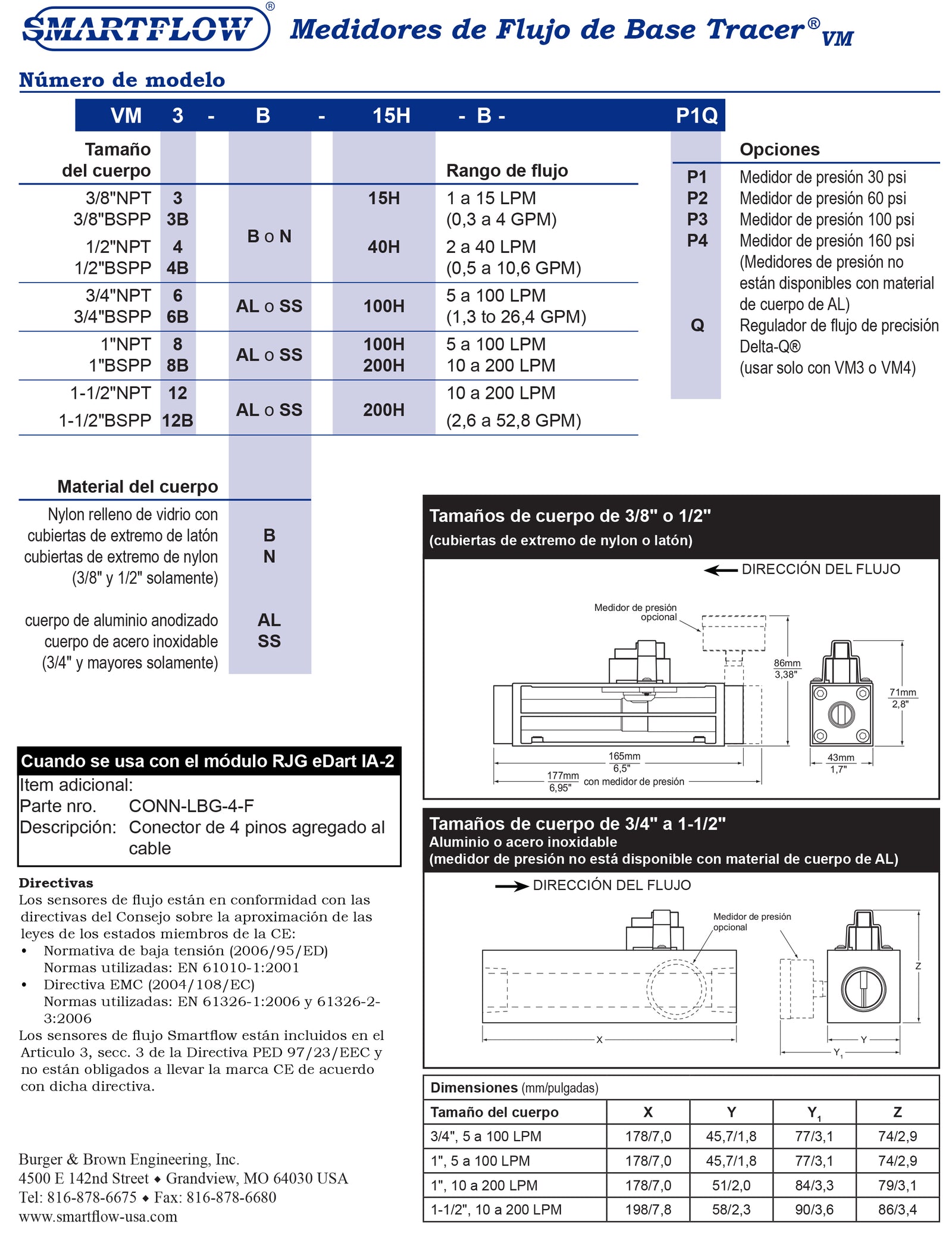 Medidor de flujo de base Tracer®vm