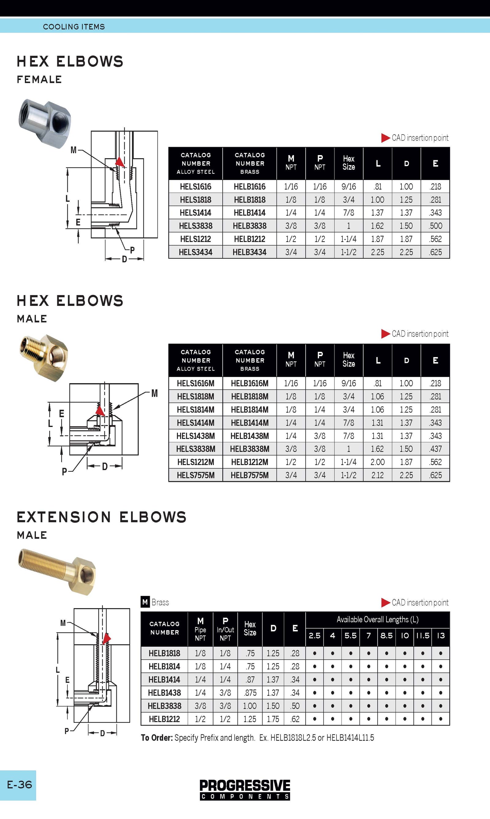 Extension Elbows-Male